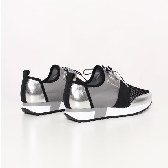 Steve Madden | Shoes | Nib Steve Madden Antics Sneaker Silver Black ...